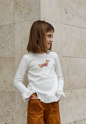 Блузка из интерлока с принтом 110 размера — Магазин Ete children